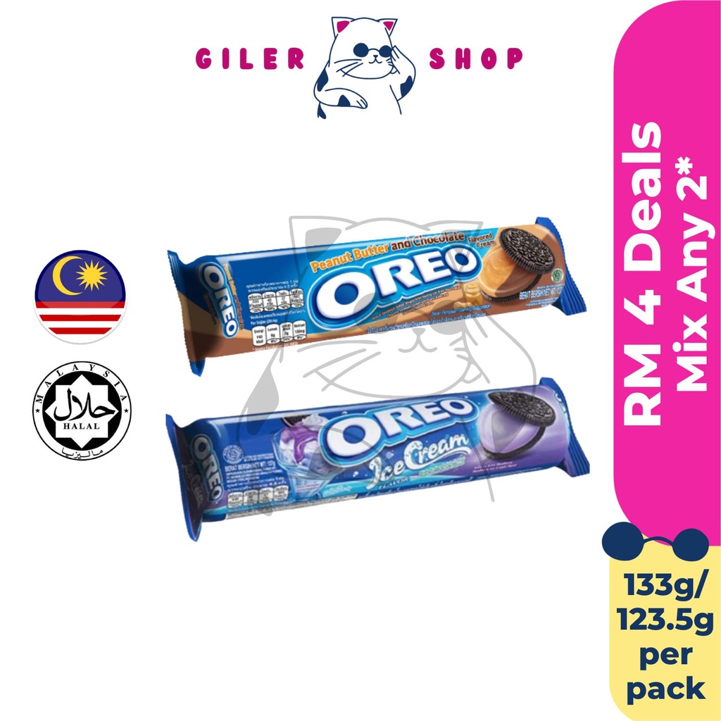 Oreo Sandwich Cookies SET Chocolate Creme/Strawberry Creme/Peanut ...