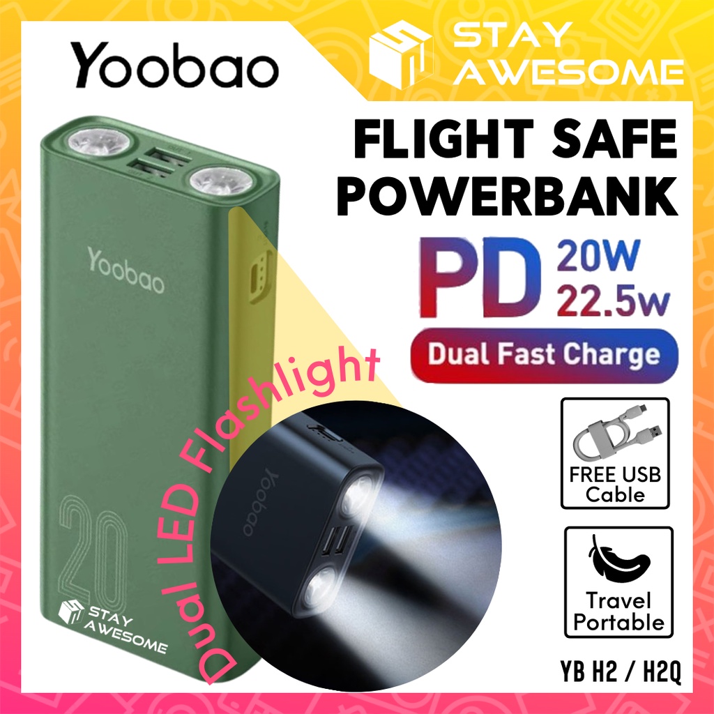 YOOBAO Powerbank 20000mAh Powerbank Fast Charging Powerbank PD 22.5W ...