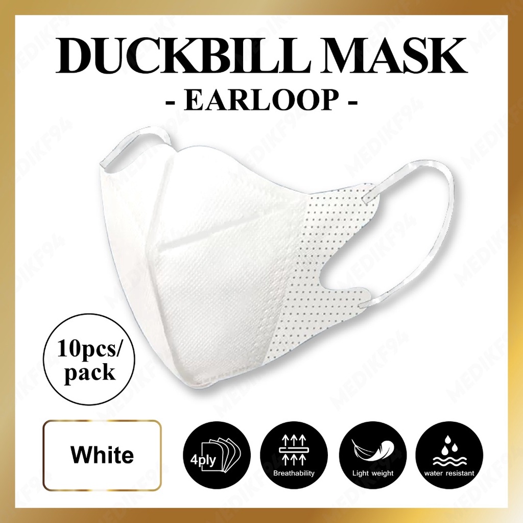 (READY STOCK) 3D 6D DUCKBILL MASK FACE MASK 4LAYER DISPOSABLE NON-MEDICAL GRADE EARLOOP HEADLOOP ...