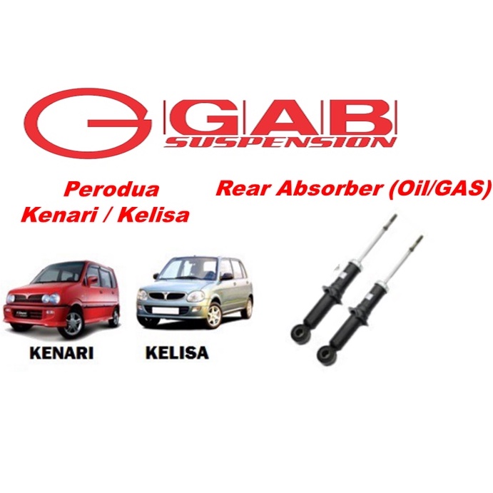 Original GAB Absorber Perodua Kelisa,Kenari Rear (Belakang) | Shopee ...