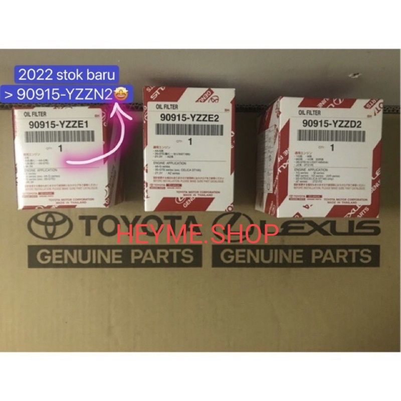 ORIGINAL TOYOTA OIL FILTER ( 90915-YZZE1 > YZZN2 / YZZE2 / YZZD2 ) (1 ...