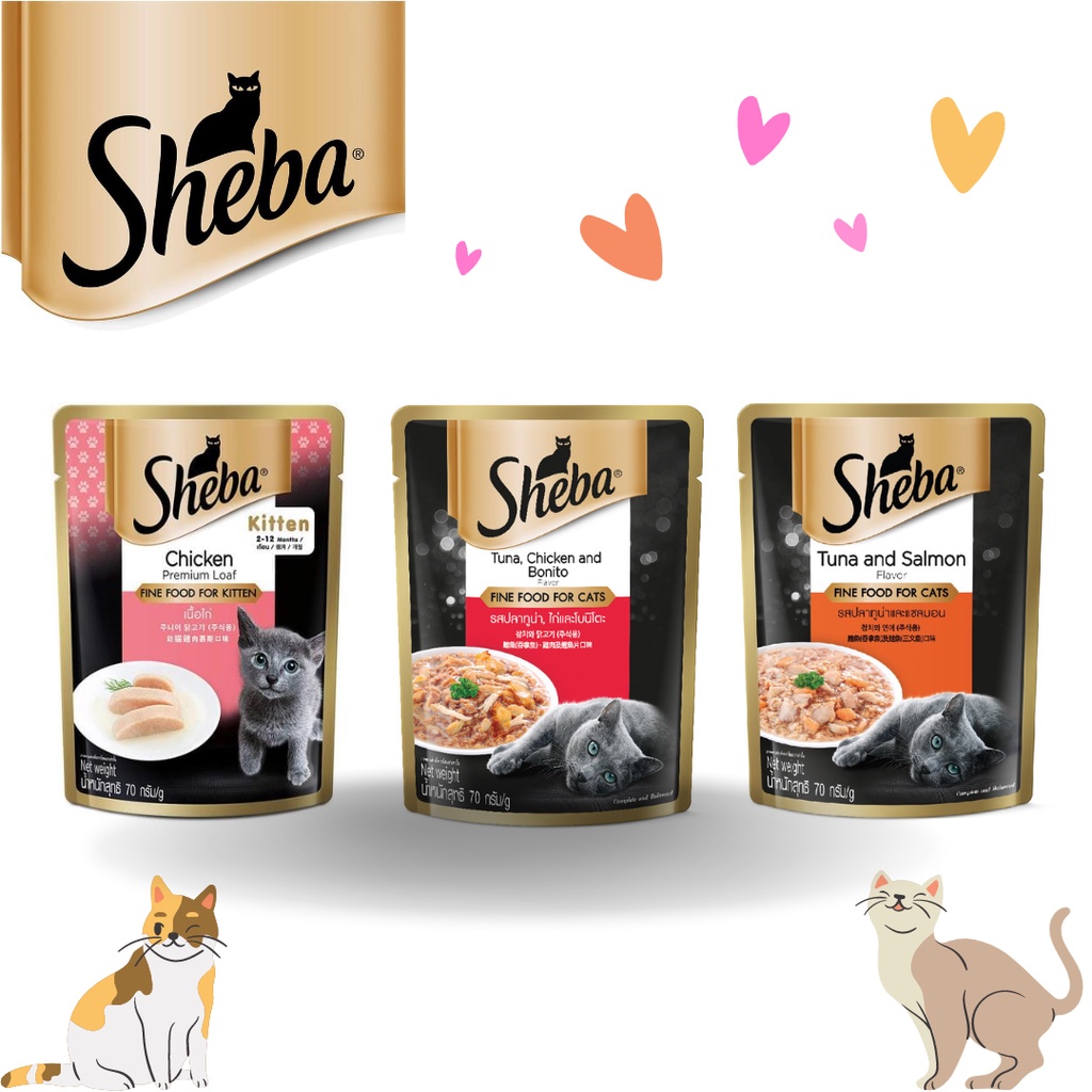 Sheba Cat Wet Food Pouch - Chicken/Tuna & Chicken/Tuna & Salmon (70g) | Shopee Malaysia
