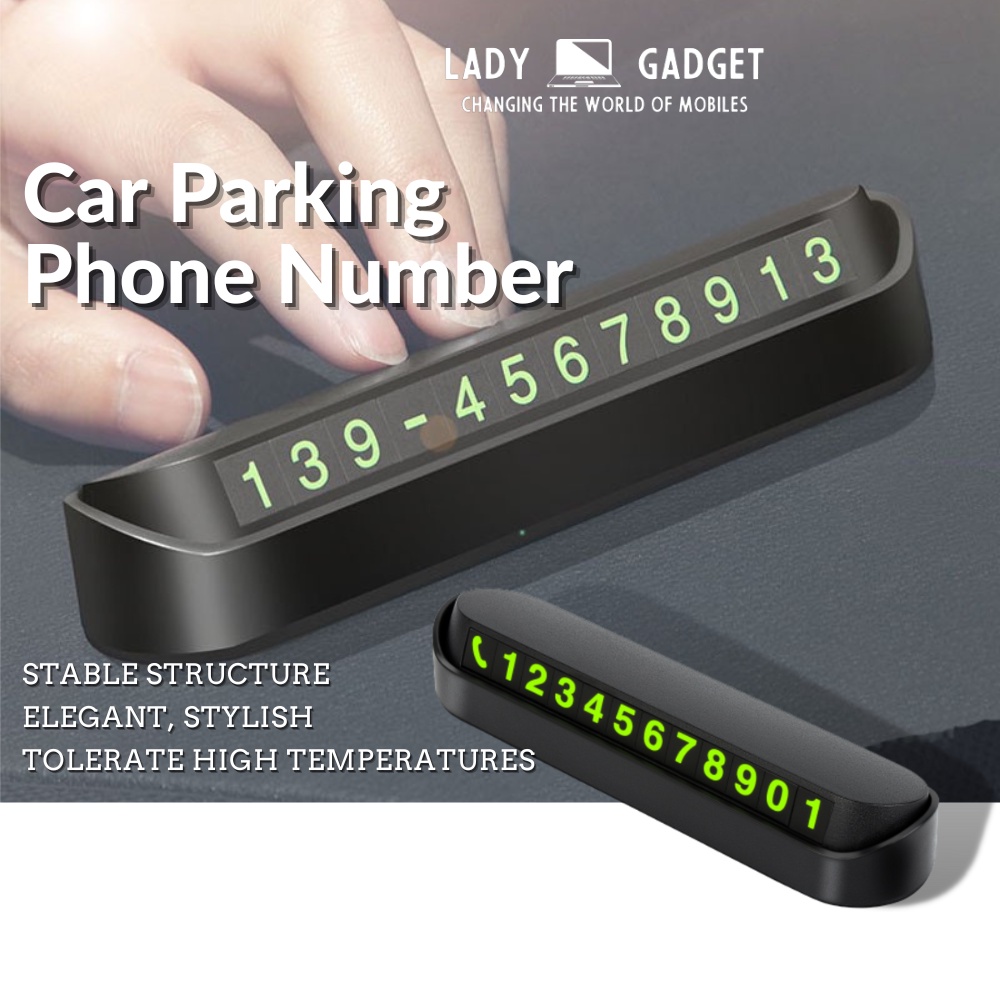 Car Temporary Parking Card Number Plate Parking Card Luminous Parking ...