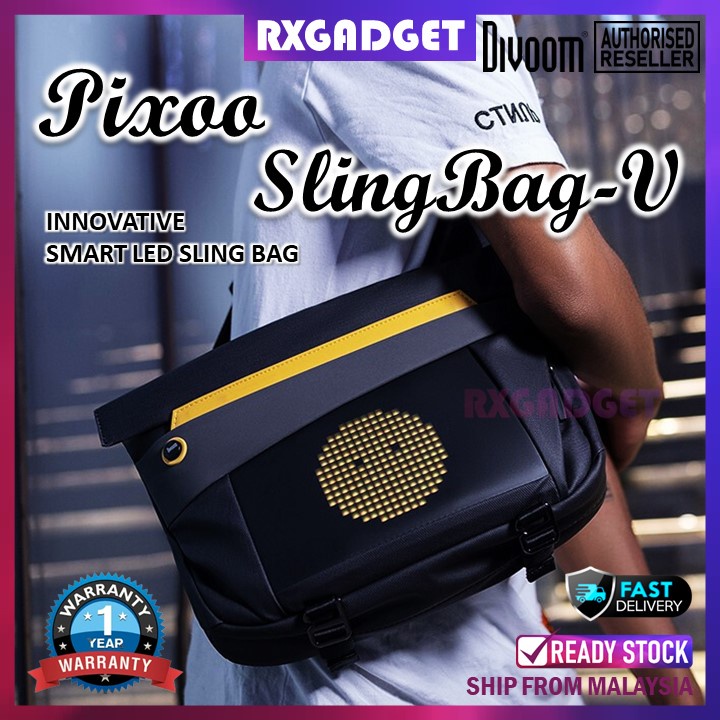 [DIVOOM] Pixoo Slingbag V RGB Pixel Art Display Innovative Smart LED ...