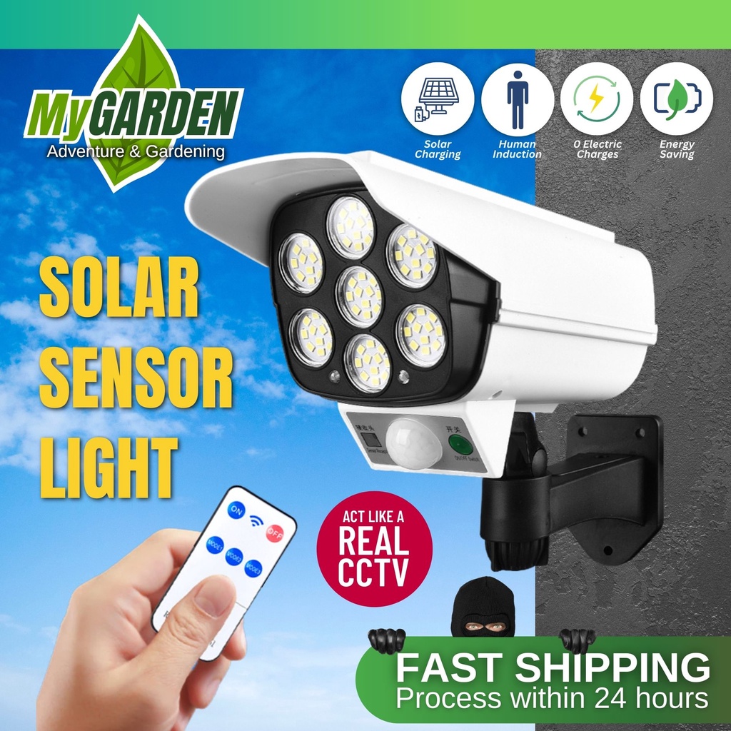 MYGARDEN Waterproof Solar Light Outdoor Lighting 77 SMD LED 3 Modes ...
