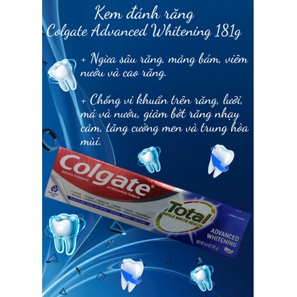 [Auth-USA] Colgate Total SF Advanced Whitening Toothpaste 181g from ...