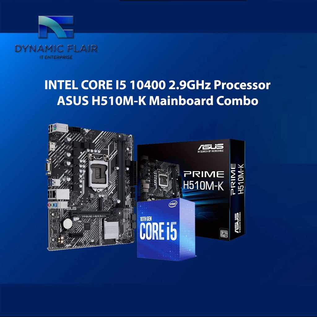 Intel Processor Core i5 10400 2.9GH Socket 1200 + ASUS H510M-K ...