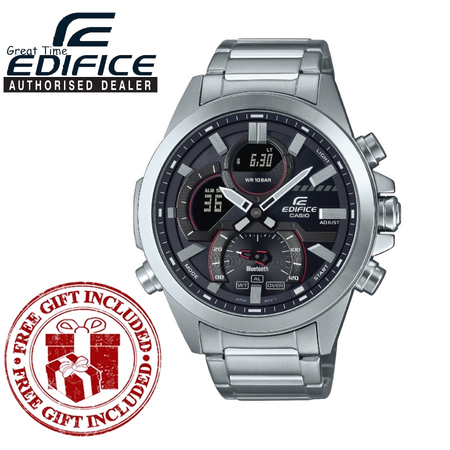 (READY STOCK) Official Marco Warranty CASIO Edifce ECB-30D-1A Smartphone Link Model Edifice 100% ...