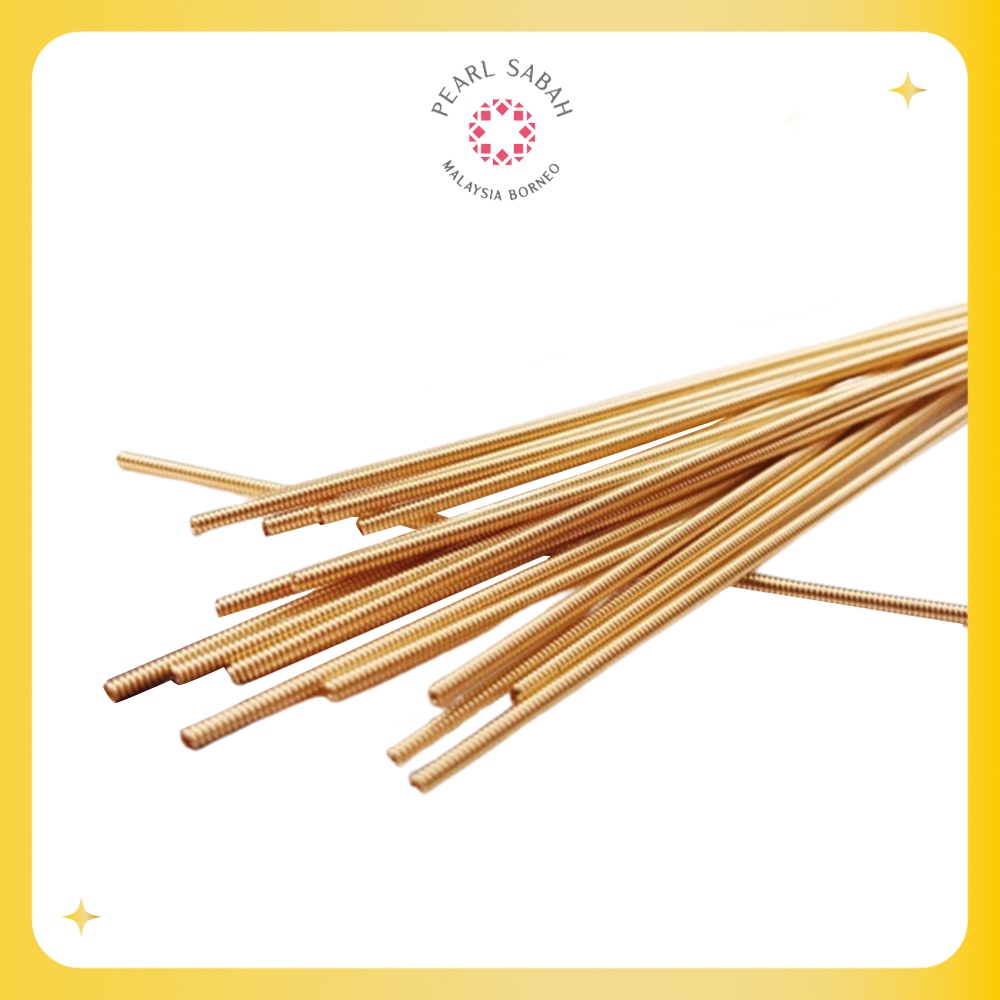 [Pearl Sabah] Gold Plated Iron Metal Crimp Cord 1.8mm (20cm) | Spring ...