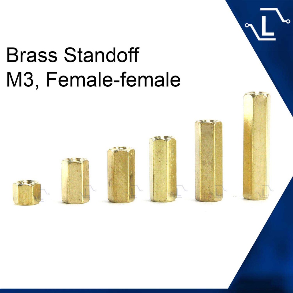 [Luminense] Brass Standoff Female to Female M3 Hex PCB Standoff Spacers ...