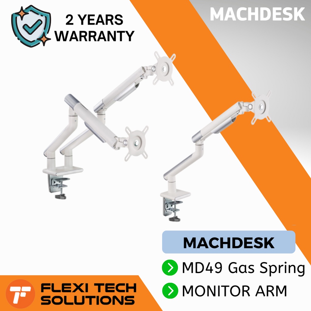 Flexi Tech MACHDESK MD49 Dual / Single Slim Mechanical Spring Monitor ...