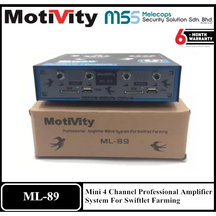 MOTIVITY ML-89 Mini 4 Channel Professional Amplifier System For ...