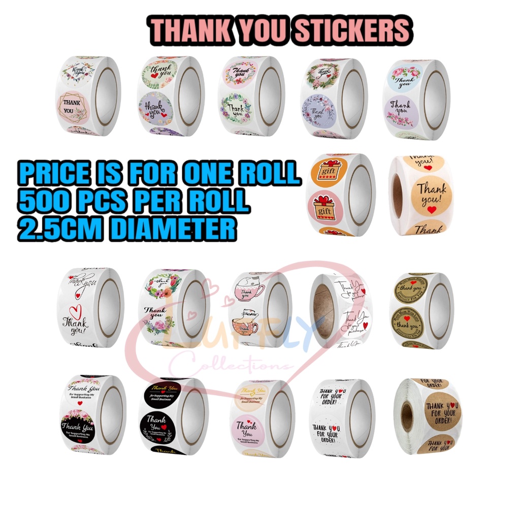 Thank You Sticker 500 Pcs Murah Terima Kasih Handmade Bake Love Hand ...