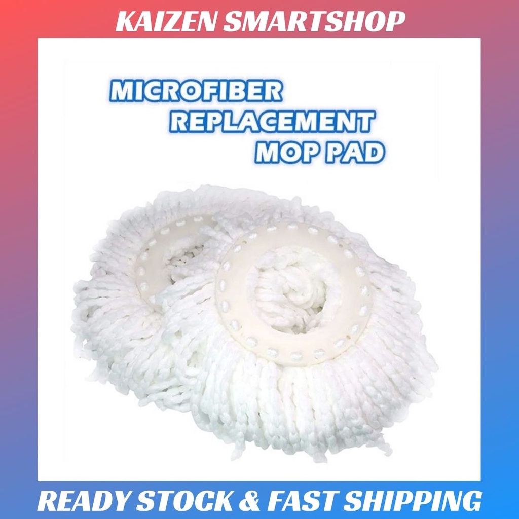 2PCS Microfiber Cloth Spin Mop Head Cloth Refill Spin Mop Cloth Kain ...