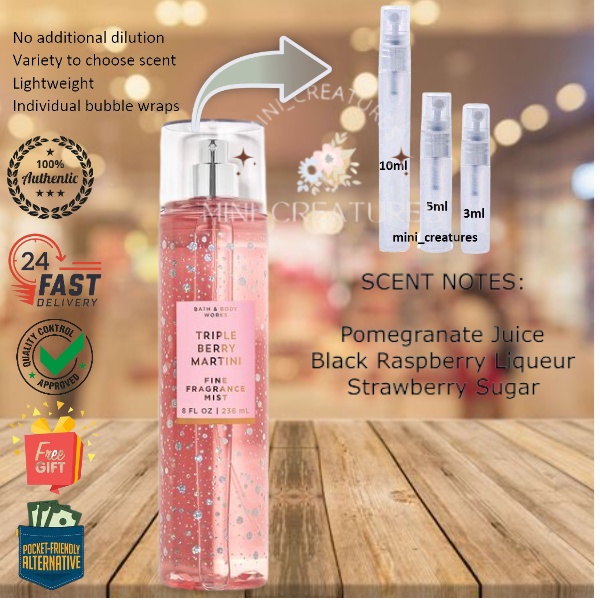 Bath & Body Works (BBW) body care TRIPLE BERRY MARTINI | Shopee Malaysia