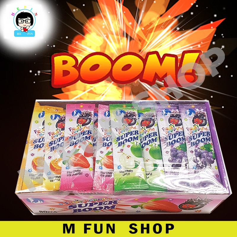 ♥️Ready Stock♥️ +/- 80pcs Super Boom Fruit Popping Candy Mix Flavor ...