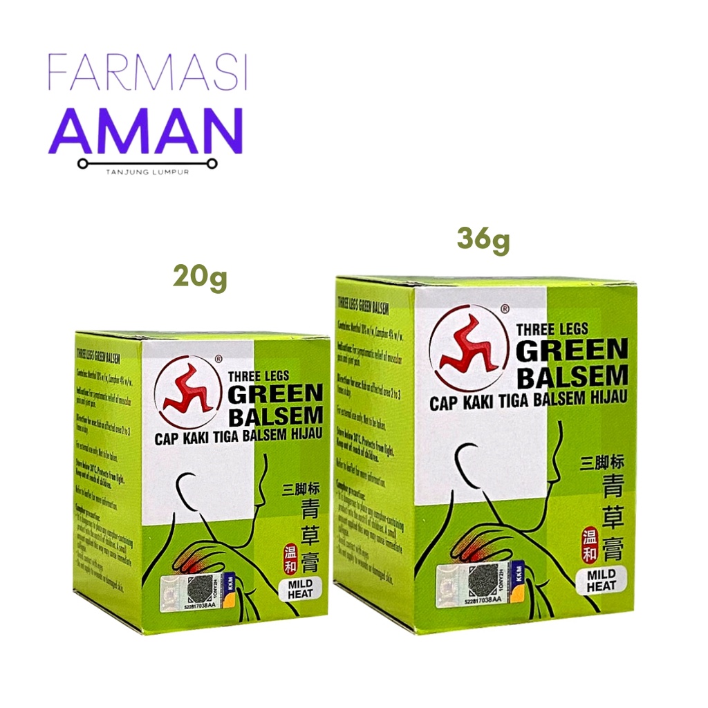 Cap Kaki Tiga Balsem Hijau (20g / 36g) | Shopee Malaysia