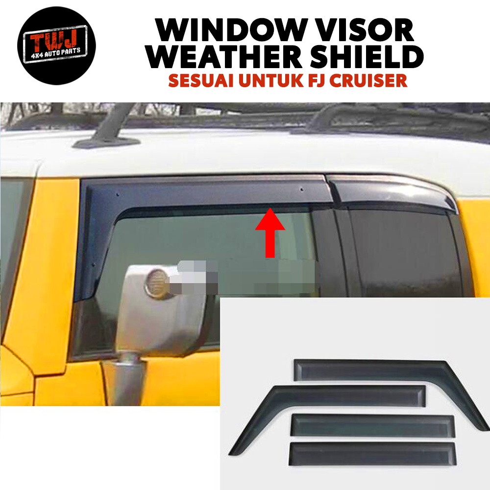 Toyota FJ Cruiser window weather shield rain eyebrow visor suitable ...