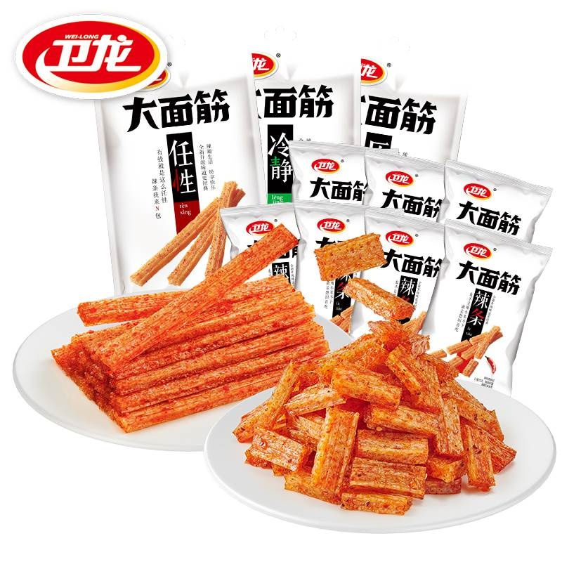 【卫龙】内地版辣条大面筋-香辣味 65克/106克 [WEILONG DELICIOUS] China Local Big La Tiao ...