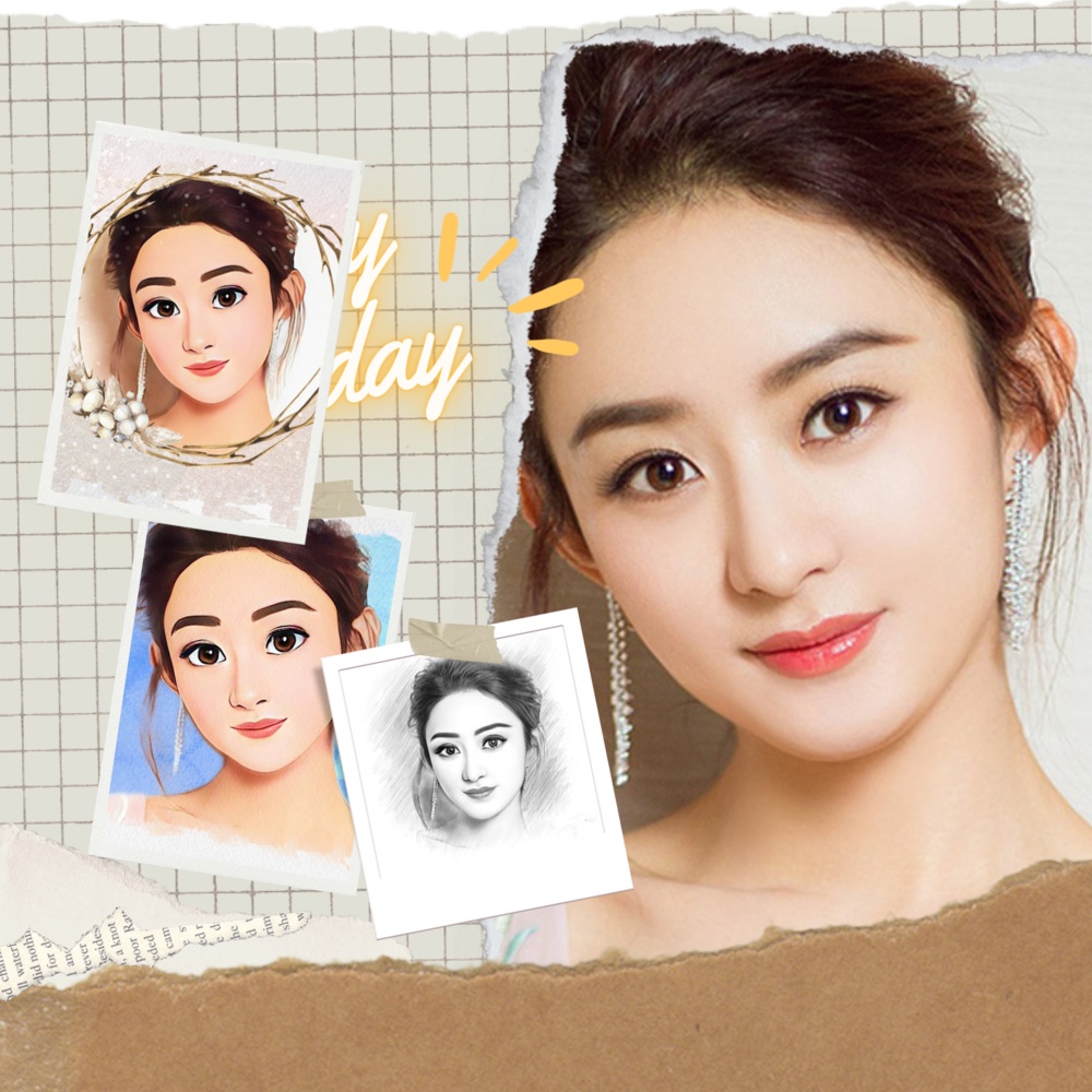 Digital Art Portrait Watercolor | Portrait Sketch (Virtual products ...