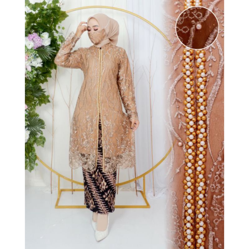 New Tunic Sequin Split family kebaya-Brocade Tunic/ kebaya Tops/ kebaya ...