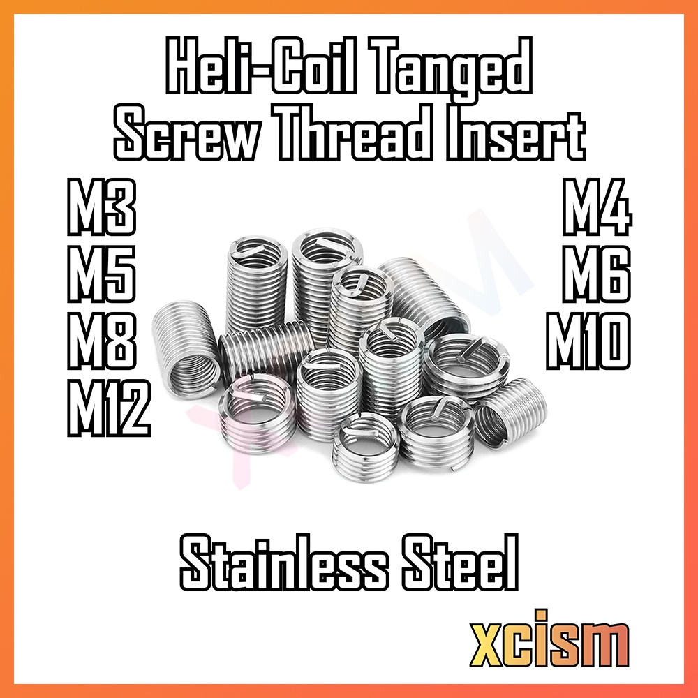HeliCoil Screw Wire Skru Threaded Insert Recoil Thread Repair Rethread Kit - M3 M4 M5 M6 M8 M10 ...