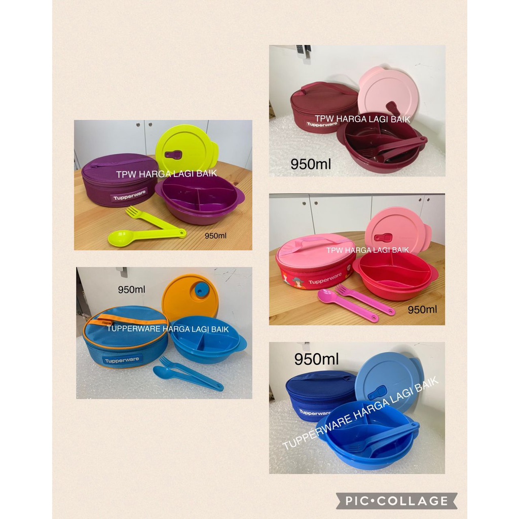 Tupperware Crystalwave Lunch Set with Bag | Shopee Malaysia