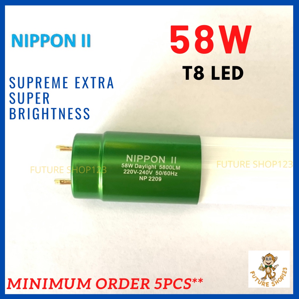BRIGHTNESS NIPPONII T8 LED Tube 4 Feet Lampu Kalimantang LED 58W Lampu Kalimantang LED super ...