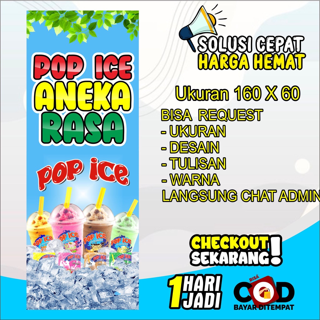 Latest Pop Ice Standing Drink Banner/Banner | Shopee Malaysia