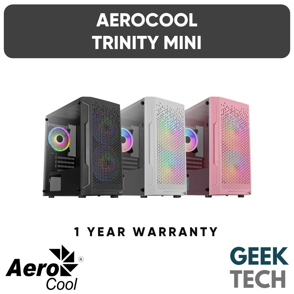 AeroCool Trinity Mini Tempered Glass mATX Casing with 120mm Fan ...
