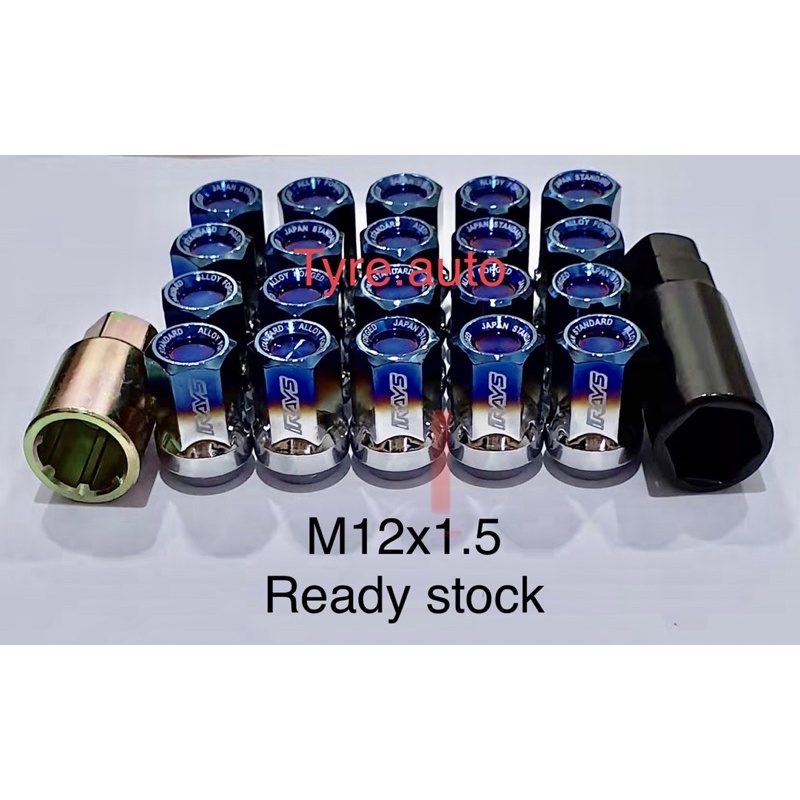 Japan Standard Racing Quality Lock & Nut Tayar Nut Besi Sport Rim ...