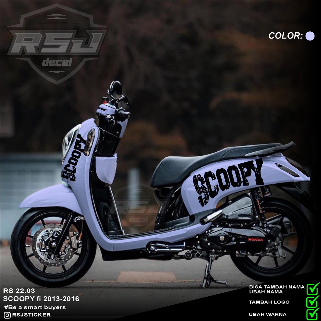 Fullbody Striping Sticker Decal Honda Scoopy Fi OLD 2013-2016 ...