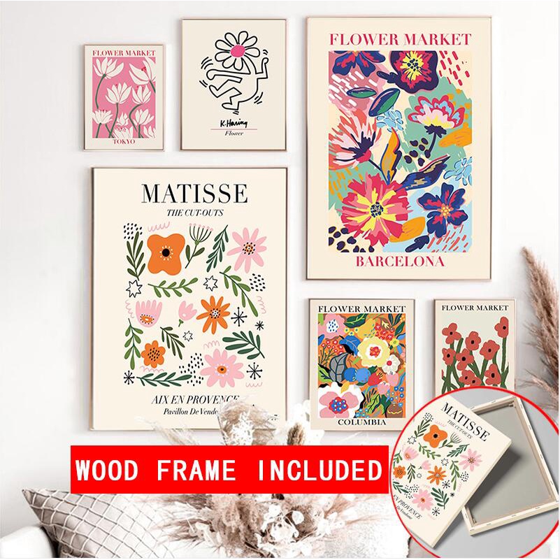 Framed Matisse Canvas Painting Abstract Poster Living Room Decoration ...