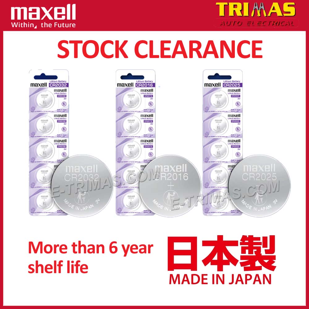 TRIMAS Original Maxell Made in Japan CR2032 CR2025 CR2016 Lithium Battery 3V | Shopee Malaysia
