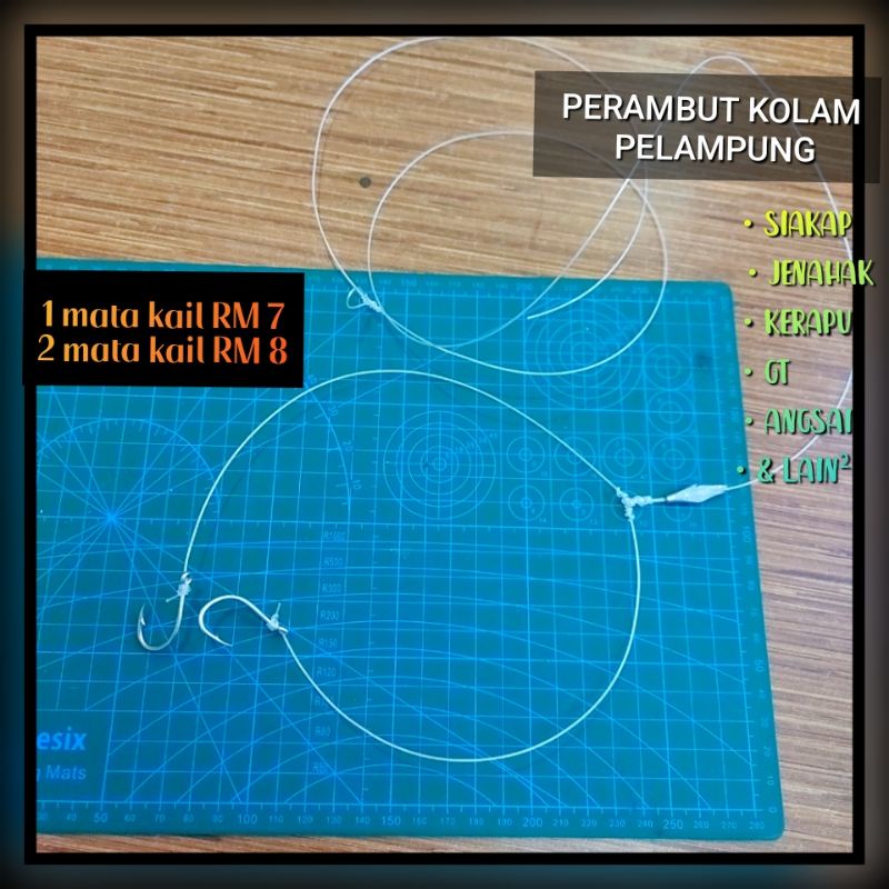 PERAMBUT KOLAM PELAMPUNG 1'2 MATA KAIL SIAKAP JENAHAK KERAPU | Shopee ...
