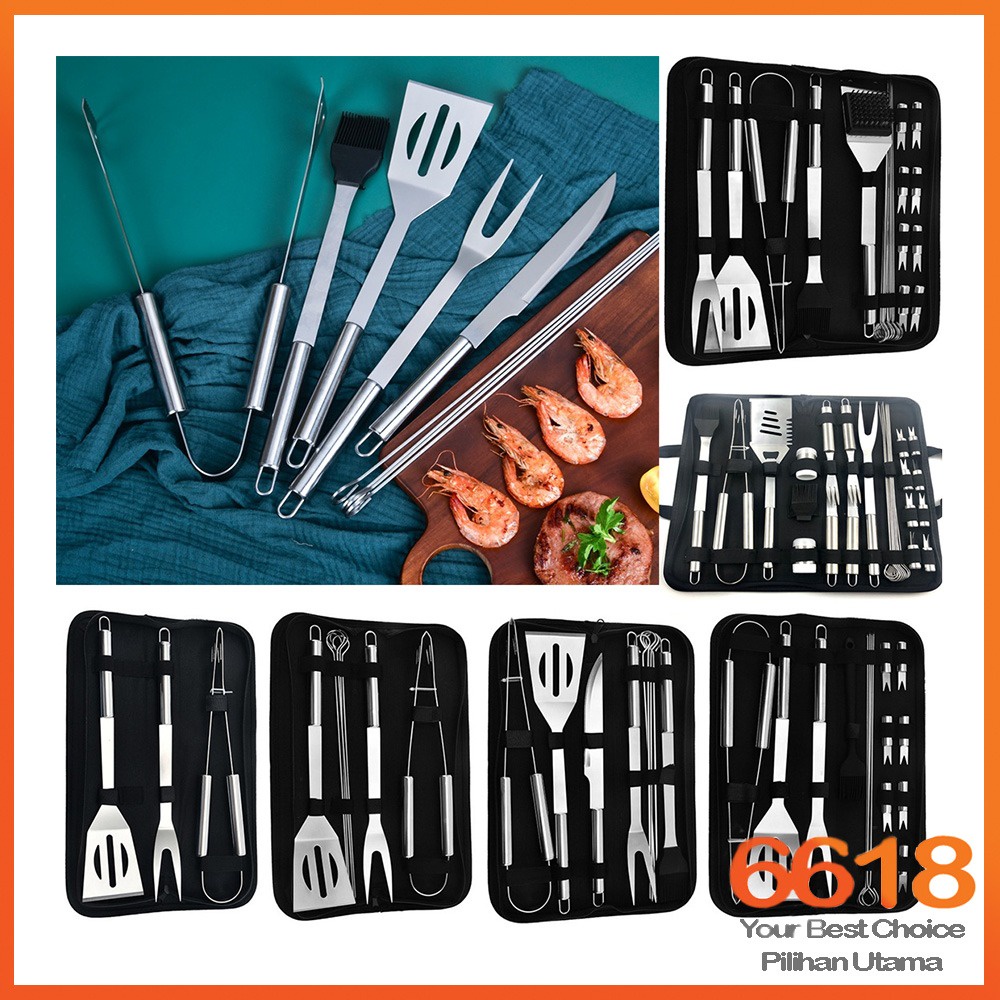Dapur Alat Panggang Alatan BBQ Berkhemah Kit Peralatan Memasak Camping ...