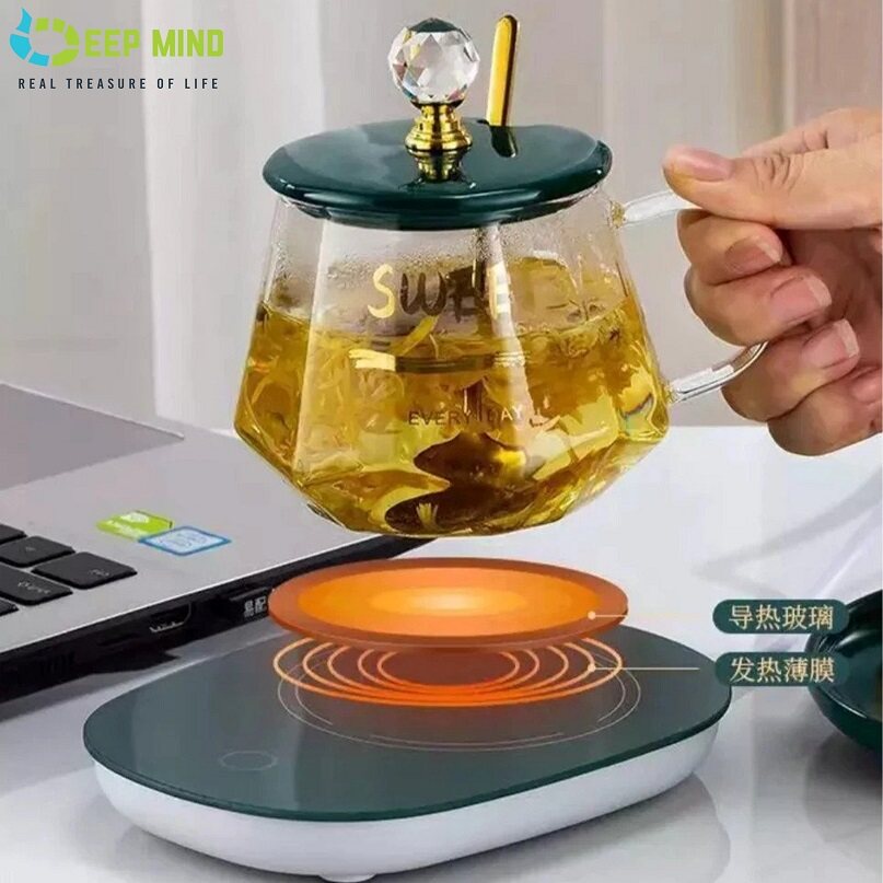 DM USB Connector Portable Coffee Cup Warmer Heater Set Heat Heating Cup ...
