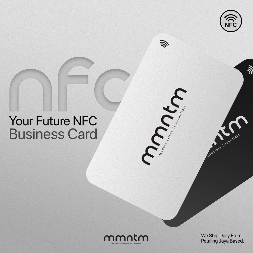 mmntm NFC Business Name Card Digital Smart Card - Black & White ...