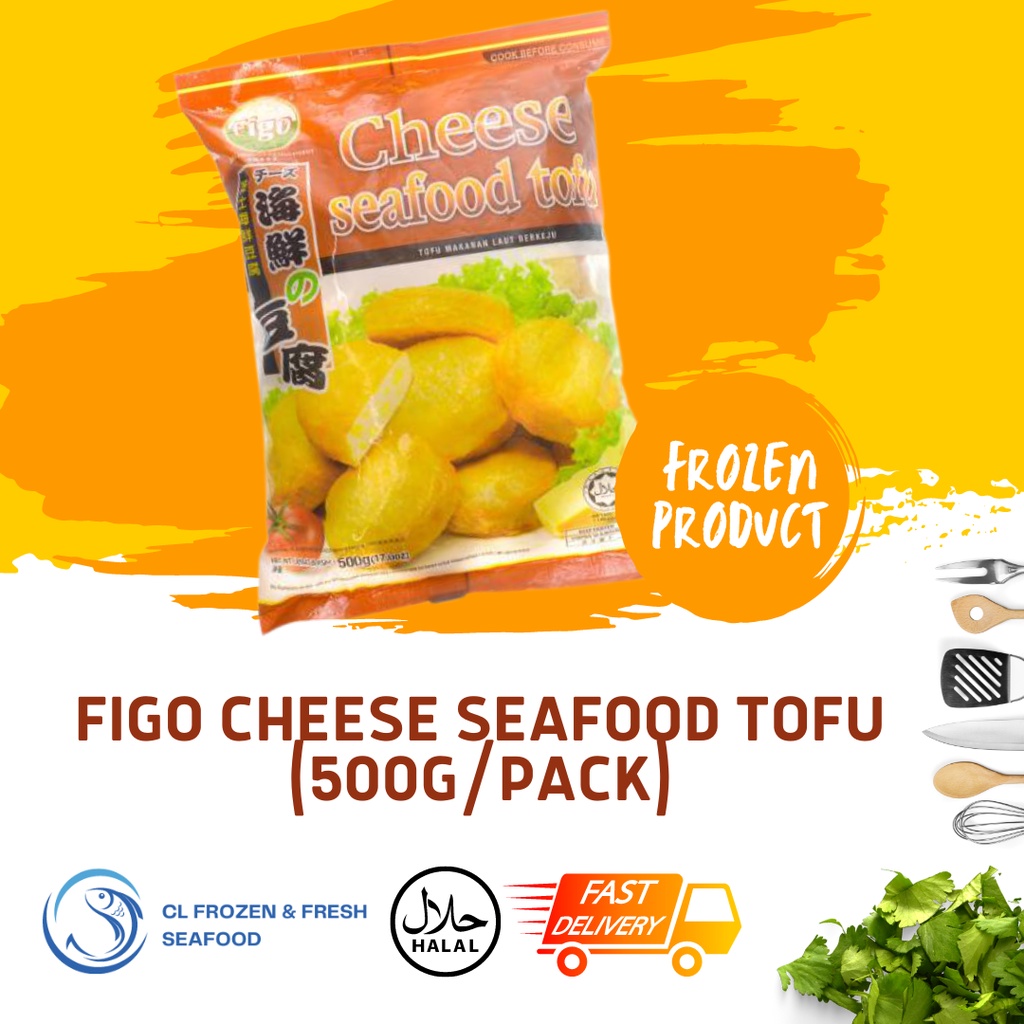 FIGO Halal Cheese Seafood Tofu / Tauhu Makanan Laut Keju (500g) Frozen ...