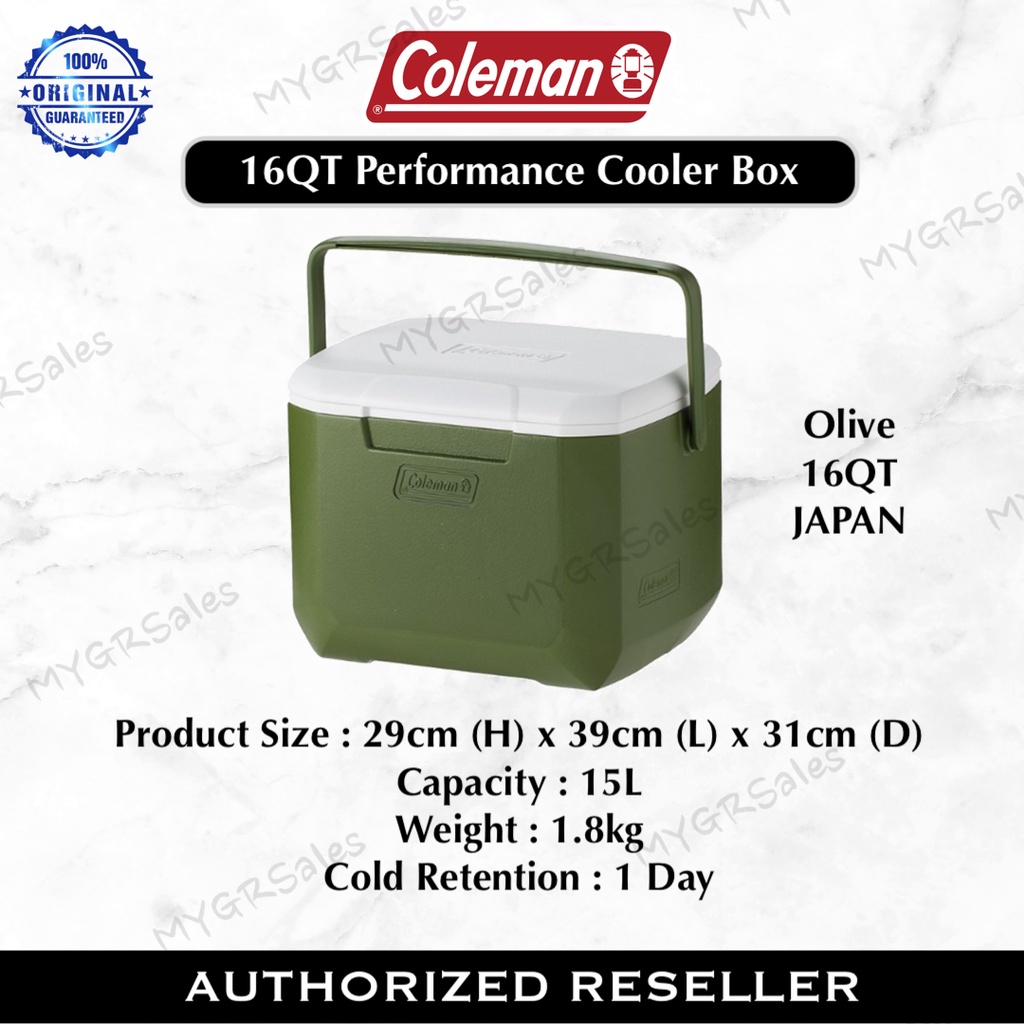 COLEMAN Performance Cooler Box 16QT (15L) - ORIGINAL | Shopee Malaysia