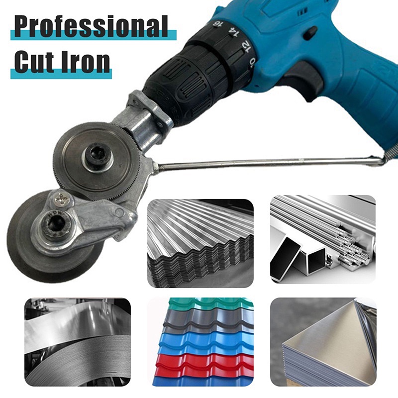 1pc, Electric Drill Plate Cutter Double Headed Metal Sheet Cutter Sharp ...