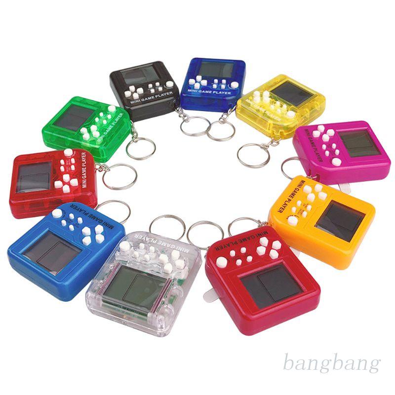 Bang Portable Mini Brick Game Console Keychain LCD Handheld Game ...