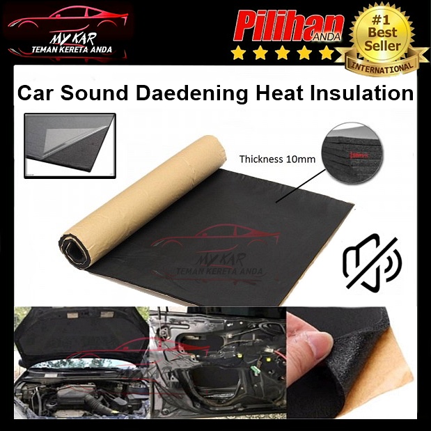 Car Sound Deadening 5mm Thick Sound Proof Heat Shield Mat for Bonnet ...