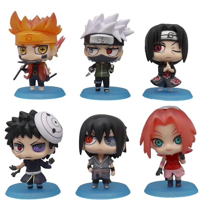 Naruto chibi figure Naruto Sasuke Sakura Gaara Itachi Kakashi Hinata ...