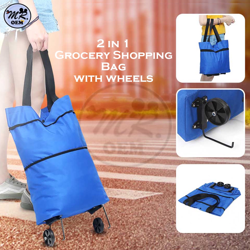 MR OEM Foldable Shopping Bag 2 ways Multifunctional Shopping Cart ...