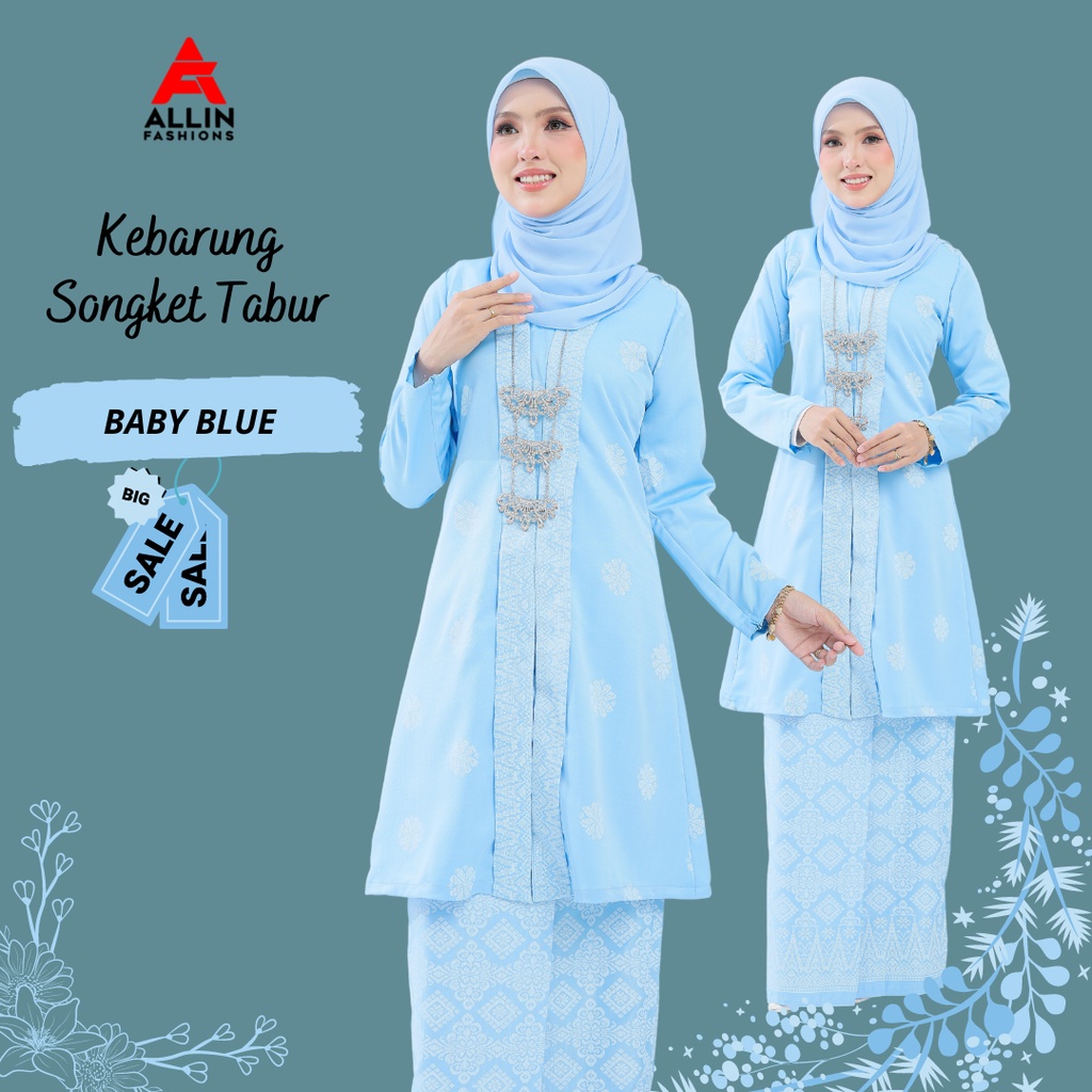 kebarung songket kebaya songket, kebarung moden . songket bunga tabur ...