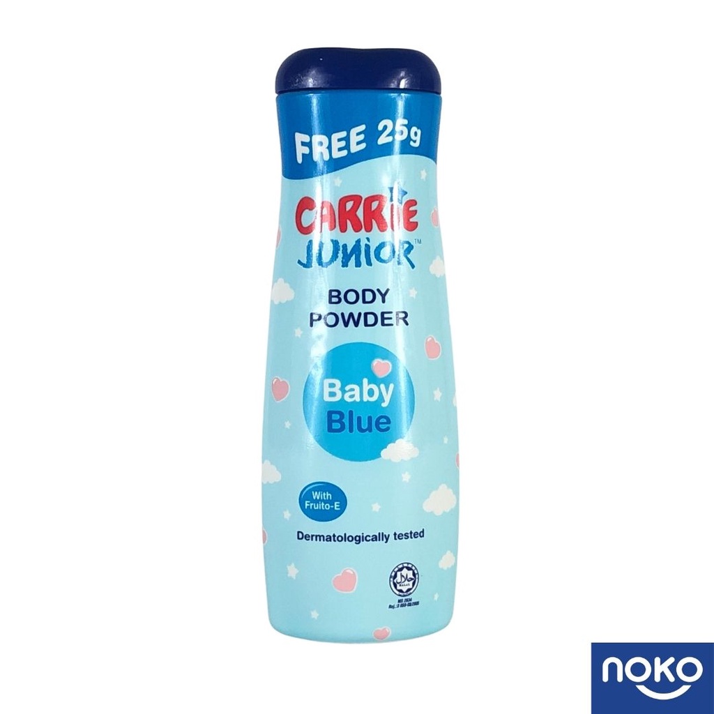 Carrie Junior Baby Powder Baby Blue 125g with Fruito-E - 1934 | Shopee ...