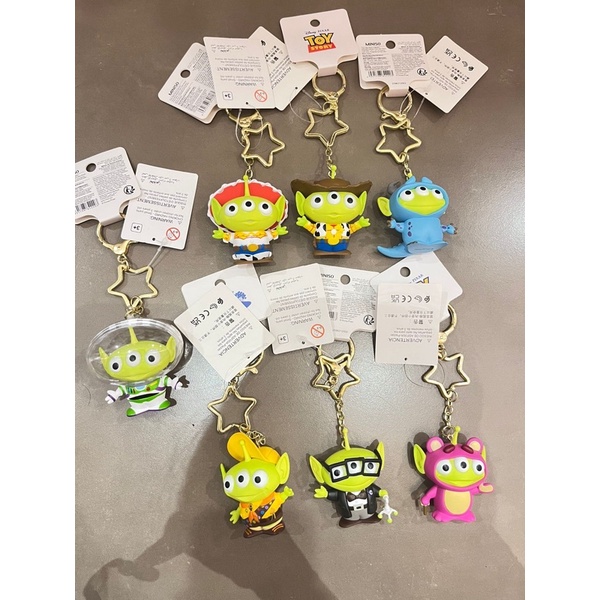 GANTUNGAN Keychain MINISO ALIEN KEYCHAIN PIXAR ALIENS COLLECTION ...
