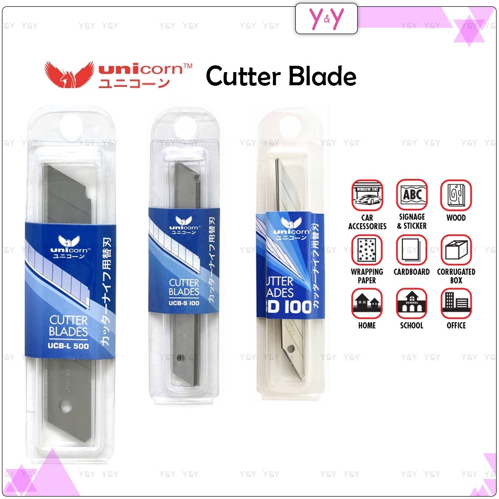 Unicorn 5pcs Pen Knife Cutter Blades Refill / 30 Degree Sharp Blade ...