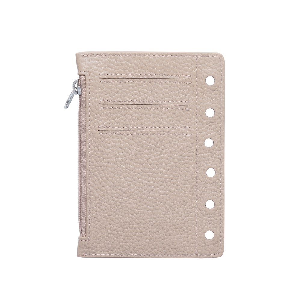 Moterm Zipper Flyleaf for Pocket A7 Size Ring Planner Genuine Pebbled ...
